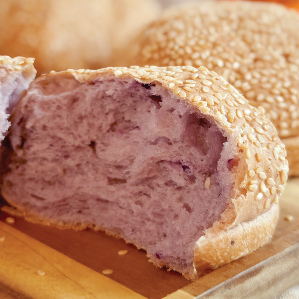 Purple Sweet Potato Burger Sourdough Bun | Yookybites Fresh Bread ...